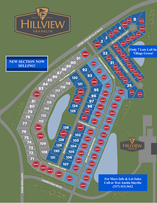 Available Lots l Hillview Homes l Franklin, Indiana